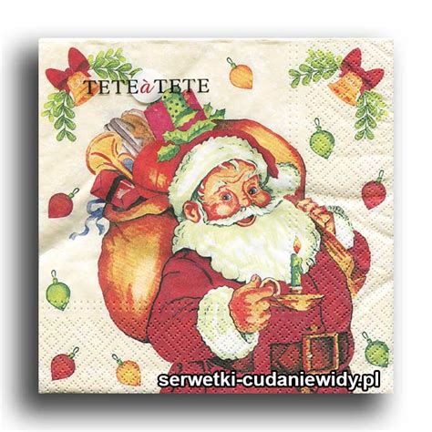 SERWETKI W PACZKACH DUŻE 33x33cm boże narodzenie Serwetki do