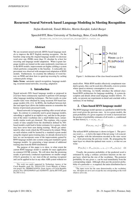 pdf recurrent neural network based language modeling in meeting recognition