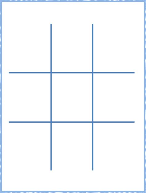 Tic Tac Toe Board Printable