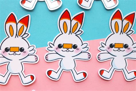 Pokemon Scorbunny Sticker Etsy