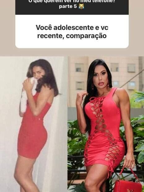 Gracyanne Barbosa mostra antes e depois da adolescência Notícias