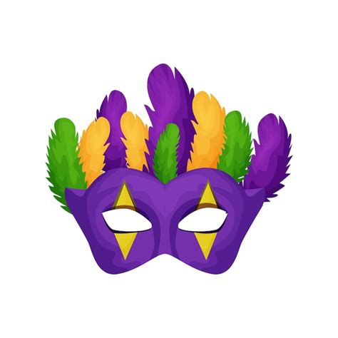 Máscara veneciana con plumas mardi gras máscara de carnaval