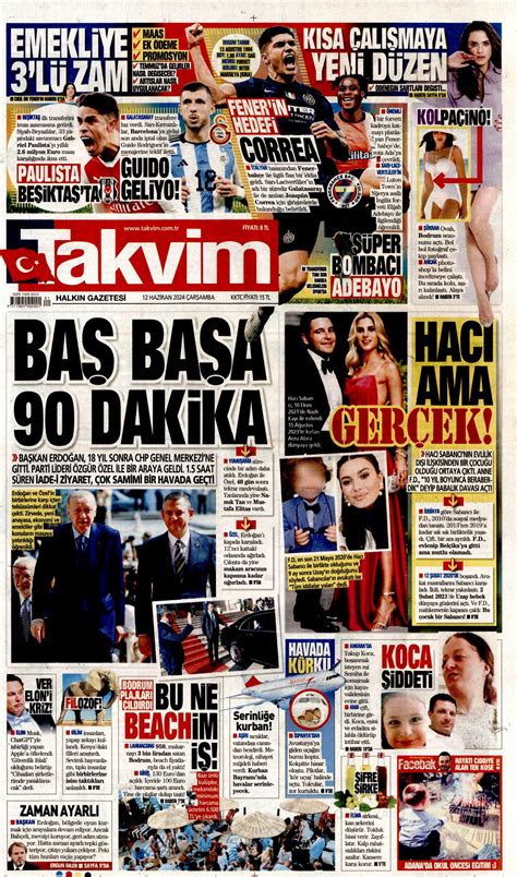 Takvim Gazetesi Takvim Manşet Oku Haberler 12 Haziran 2024