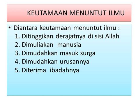 Hadits Tentang Keutamaan Menuntut Ilmu Agama