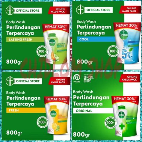 Jual Dettol Body Wash Anti Bakteri 800ml JUMBO SIZE All Varian Dettol