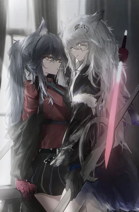 Texas Lappland Texas And Lappland Arknights Drawn By Mebe Teadia