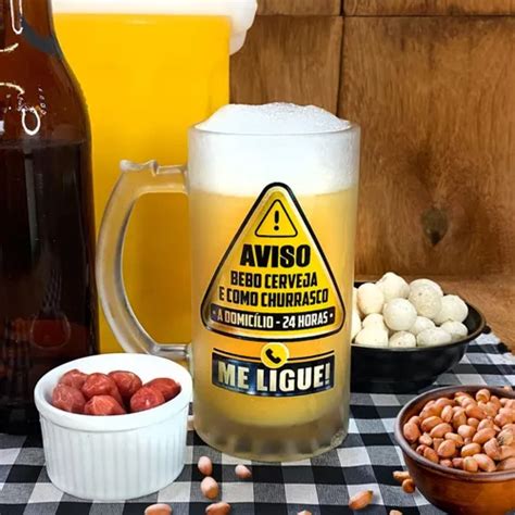 Canecas De Vidro Cerveja Chopp 500ml Presente Personalizado
