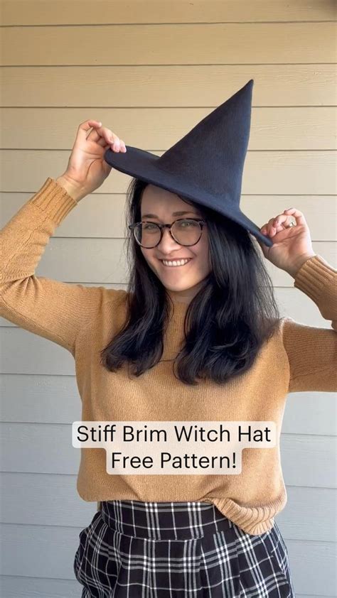 Stiff Brim Witch Hat Free Pattern Witch Hat Halloween Sewing Hat
