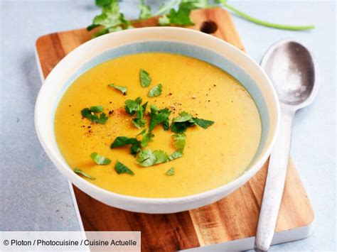 Velouté de lentilles corail aux carottes et coco recette sur Cuisine