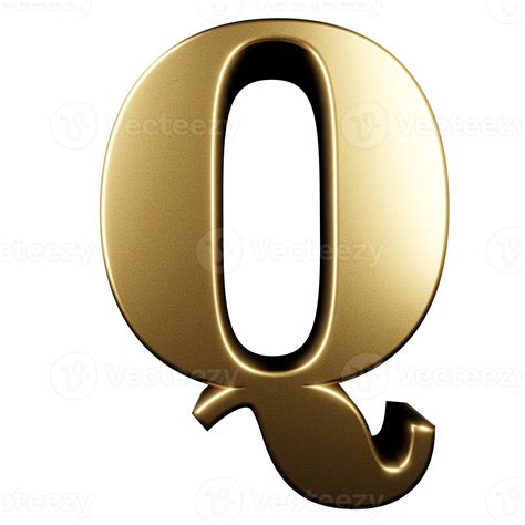Free Luxury Text Effect Letter Q 3d Render 16316930 PNG With