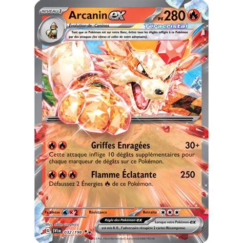 Arcanin EX Pv 280 032 198 Carte Double Rare Écarlate et Violet