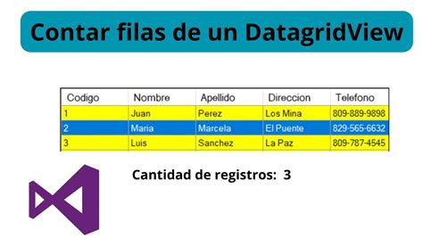 Contar Filas De Un Datagridview En Visual Studio Contar Registros De