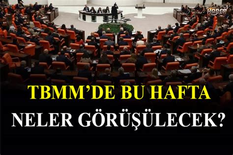 TBMM de bu hafta neler görüşülecek Kamudanhaber İnternet Sitesi