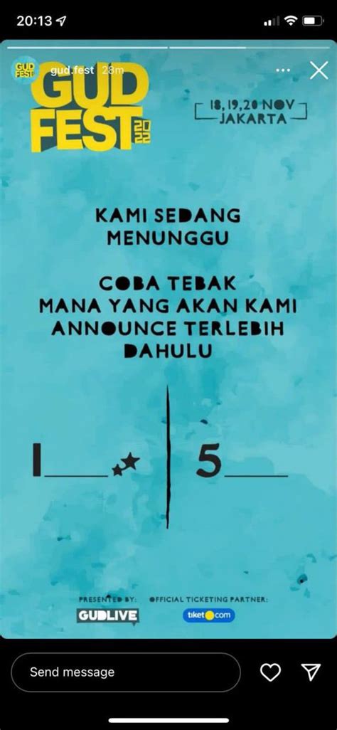 GudfestTixholders On Twitter Bahkan Memberi Hint Huruf Depan Maupun