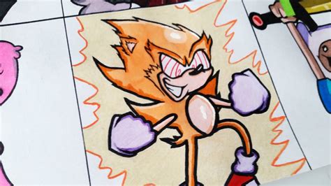 Draw Fleetway Super Sonic Friday Night Funkin Mod Youtube