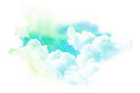 Coloridas Nubes Acuarelas Foto Premium