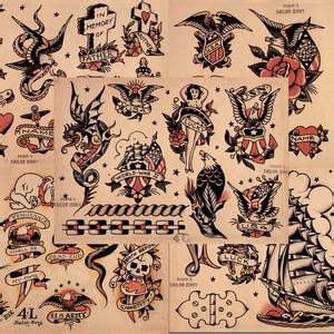 Sailor Jerry Traditional Vintage Style Tattoo Flash 50 Sheets 11x14 Old