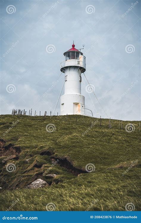 Mykines Holmur Lighthouse On Faroe Islands Royalty Free Stock