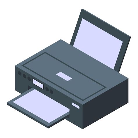 Icono de impresora doméstica vector isométrico impresora de papel de
