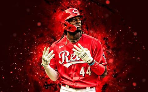 Elly De La Cruz K Red Neon Lights Cincinnati Reds Mlb Baseball