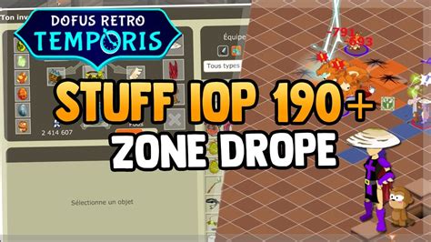 DOFUS RETRO TEMPORIS LE STUFF AIR DE MON IOP 199 16 PA 6 PM UNE