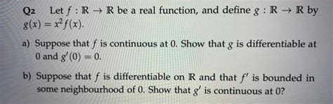 solved q2 let f r→r be a real function and define g r→r by