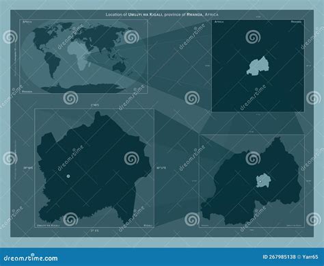 Umujyi Wa Kigali Rwanda Described Location Diagram Stock Illustration