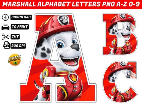 Marshall Alphabet Letters Png MR ALPHABETS