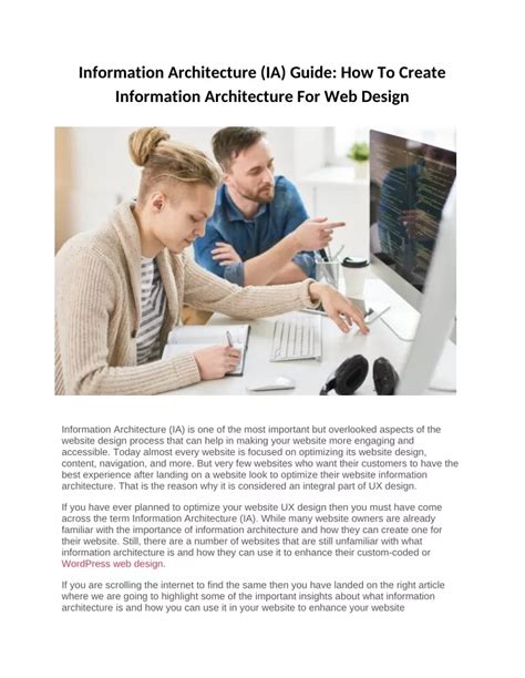 Ppt Information Architecture Ia Guide How To Create Information