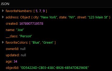 Saving JSON Data Backendless REST API Documentation