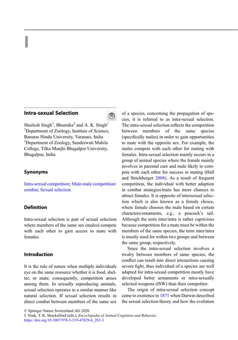 pdf intra sexual selection