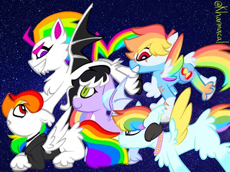 3385567 Safe Artist Kharmacal Rainbow Dash Oc Oc Only Oc Bunny