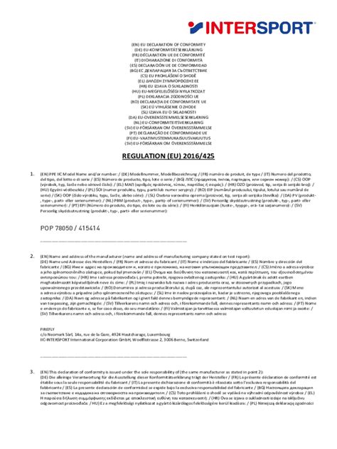 Fillable Online Es Declaracin Ue De Conformidad Fax Email Print