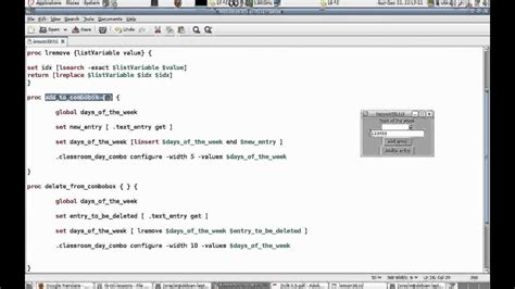 programming in tcl tk lesson 30 gui dealing with combobox arabic version youtube