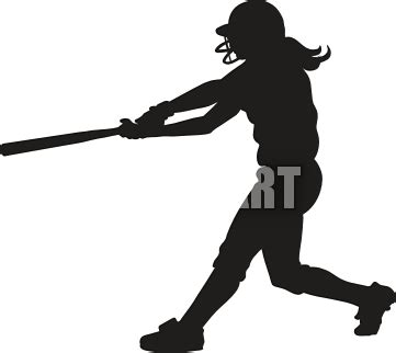 Softball Player Vector At Vectorified Collection Of Softball