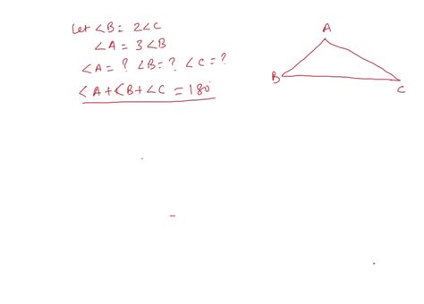 solved solve one angle of a triangle measures twice the second angle the third angle measures