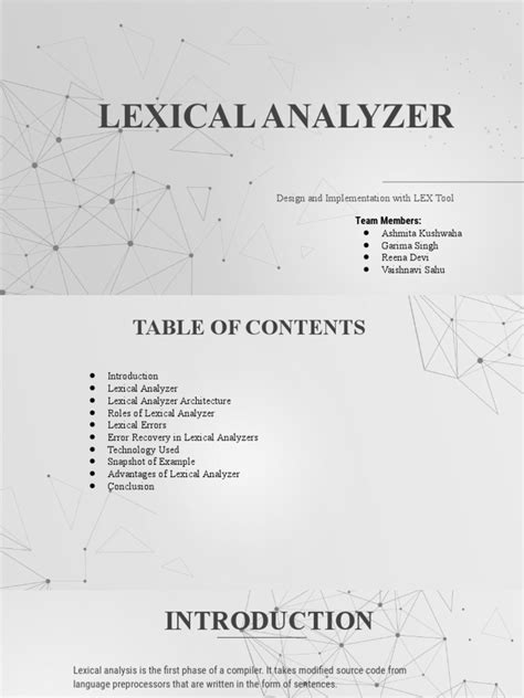 lexical analyzer design and implementation with lex tool pdf grammar computer programming