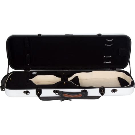 Étui pour violon rectangulaire Fiberglass Oblong 4 4 M case Blanc Noir