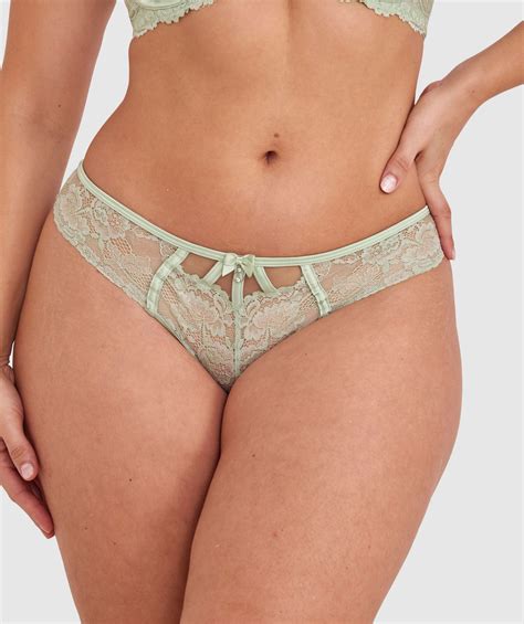Bras N Things Bethany Brazilian Knicker Olive 01098014