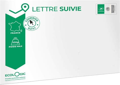 Prêt à Poster Lettre verte suivie 100g Format C4 Enveloppe à l