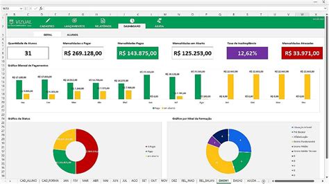 Planilha De Controle De Mensalidades Em Excel 6 0 Vizual Planilhas
