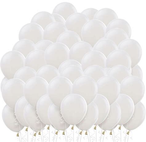 Balony Lateksowe Pastelowe BIAŁE Komunia Wesele Urodziny Chrzest 100szt