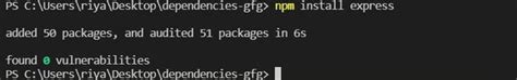 what are the different types of dependencies in node js geeksforgeeks