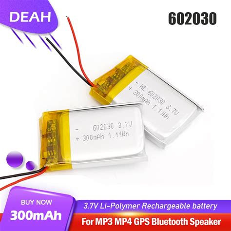 Bater A Recargable De Pol Mero De Litio De 602030 V Y 3 7 MAh Bater Png