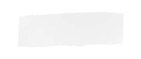 White Ripped Piece Of Paper Isolated On Transparent Background Png File