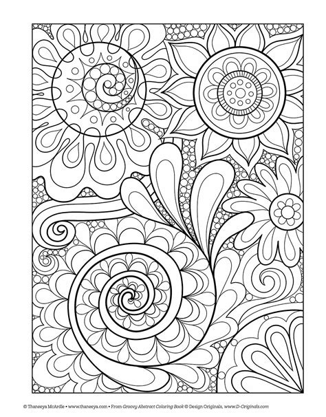 Groovy Abstract Coloring Book Amazon Ca Thaneeya McArdle Books