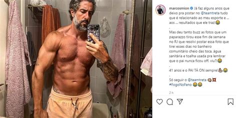 Marcos Mion após flagra em público tem foto íntima no banheiro vazada