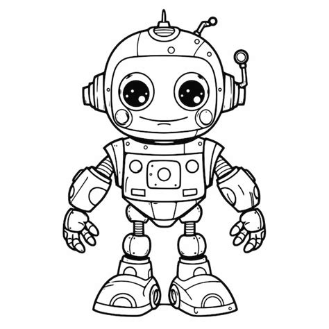 Un Robot De Dibujos Animados Con Grandes Ojos Y Una Gran Nariz