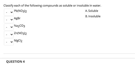 Solved Predict Whether The Following Compounds Are Soluble
