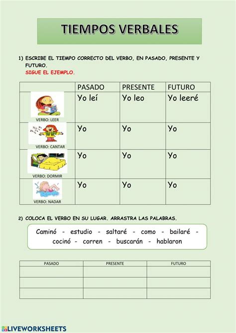 Verbos Pasado Presente Y Futuro Worksheet The Best Porn Website